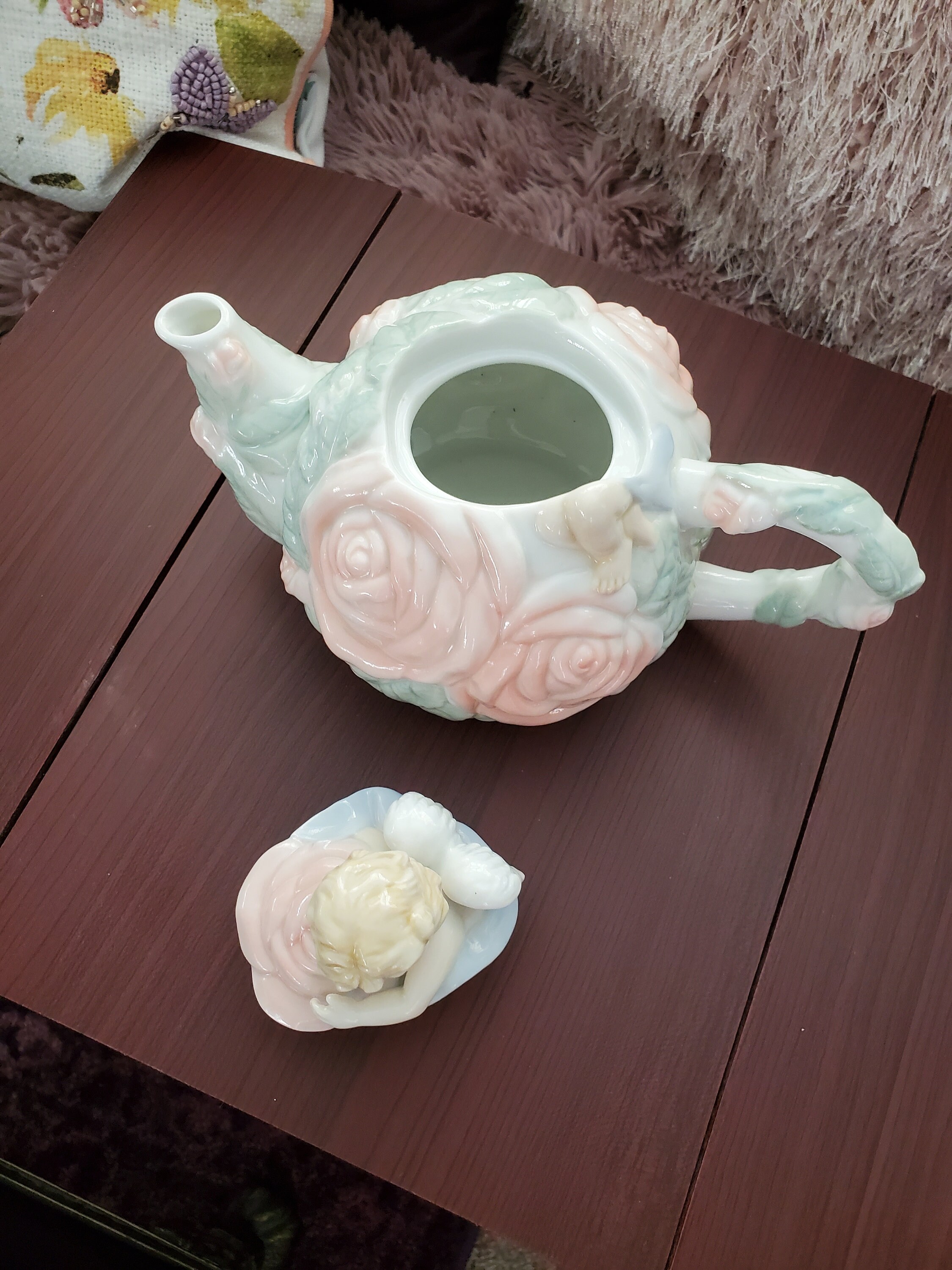 Vintage Avon Angel Teapot Cherub Avon Teapot Rose and Angel - Etsy