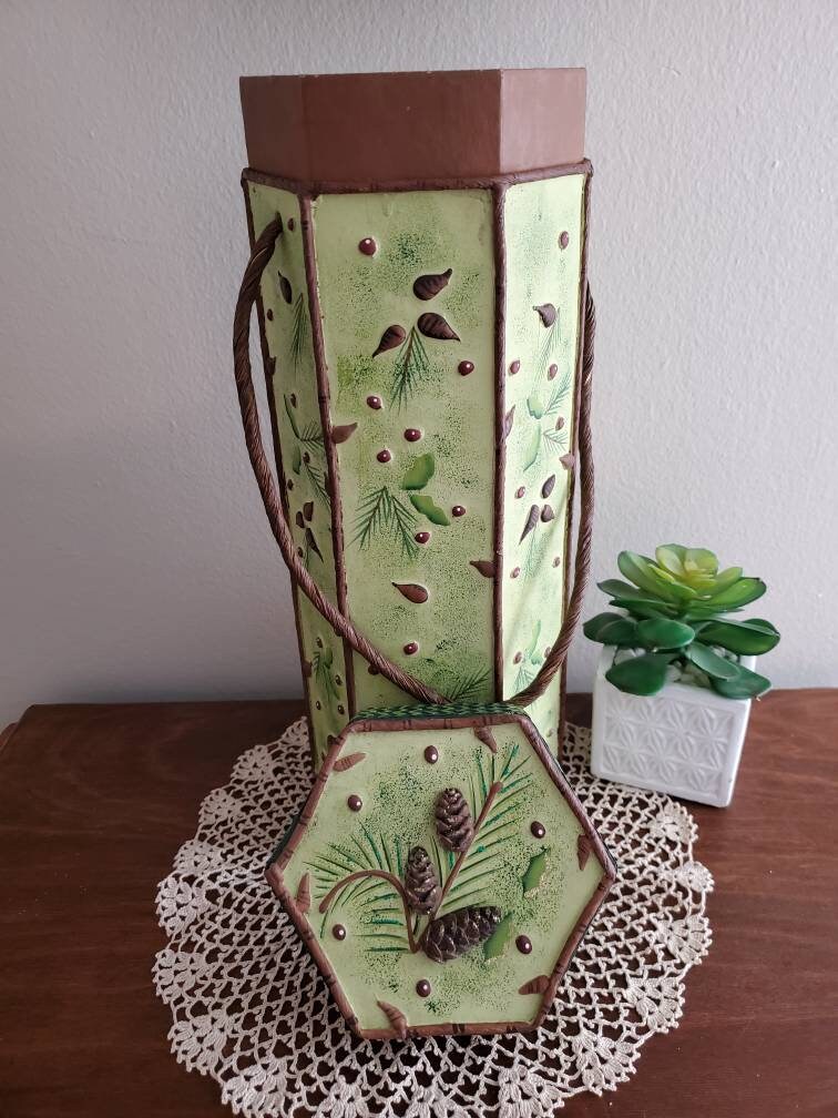 Vintage Wine Canister Slipper Storage Box Holiday Gift Picnic Wine ...