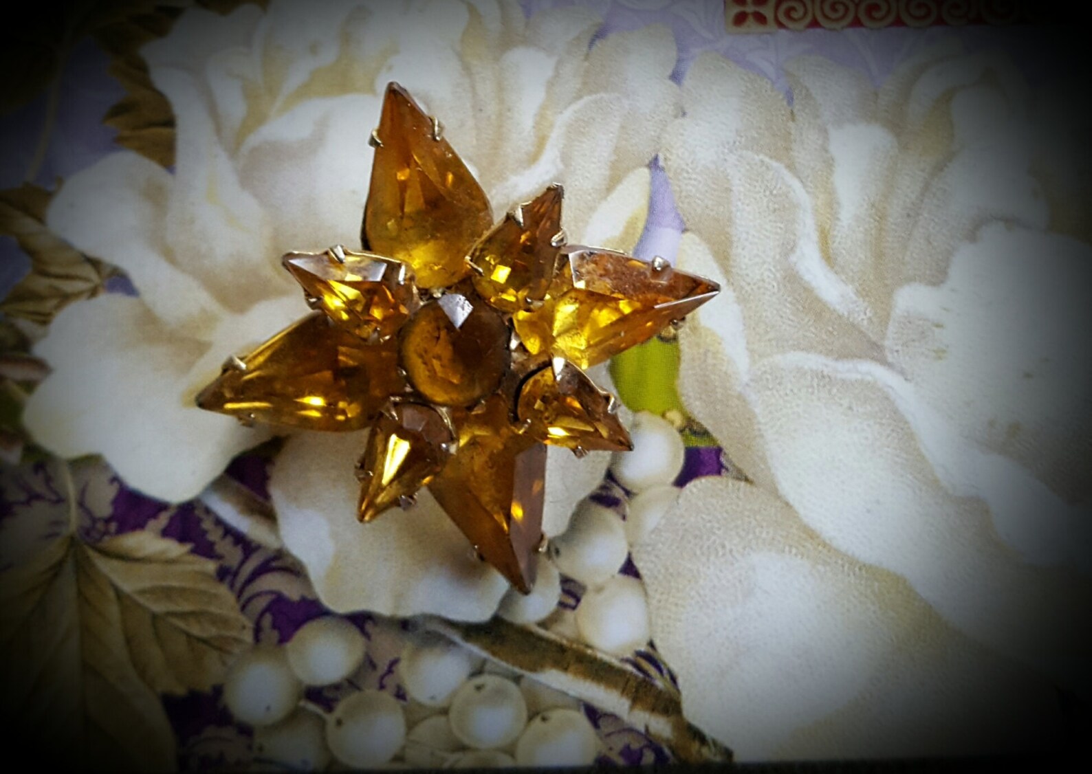 Vintage Topaz Rhinestone Brooch Topaz Brooch Rhinestone - Etsy