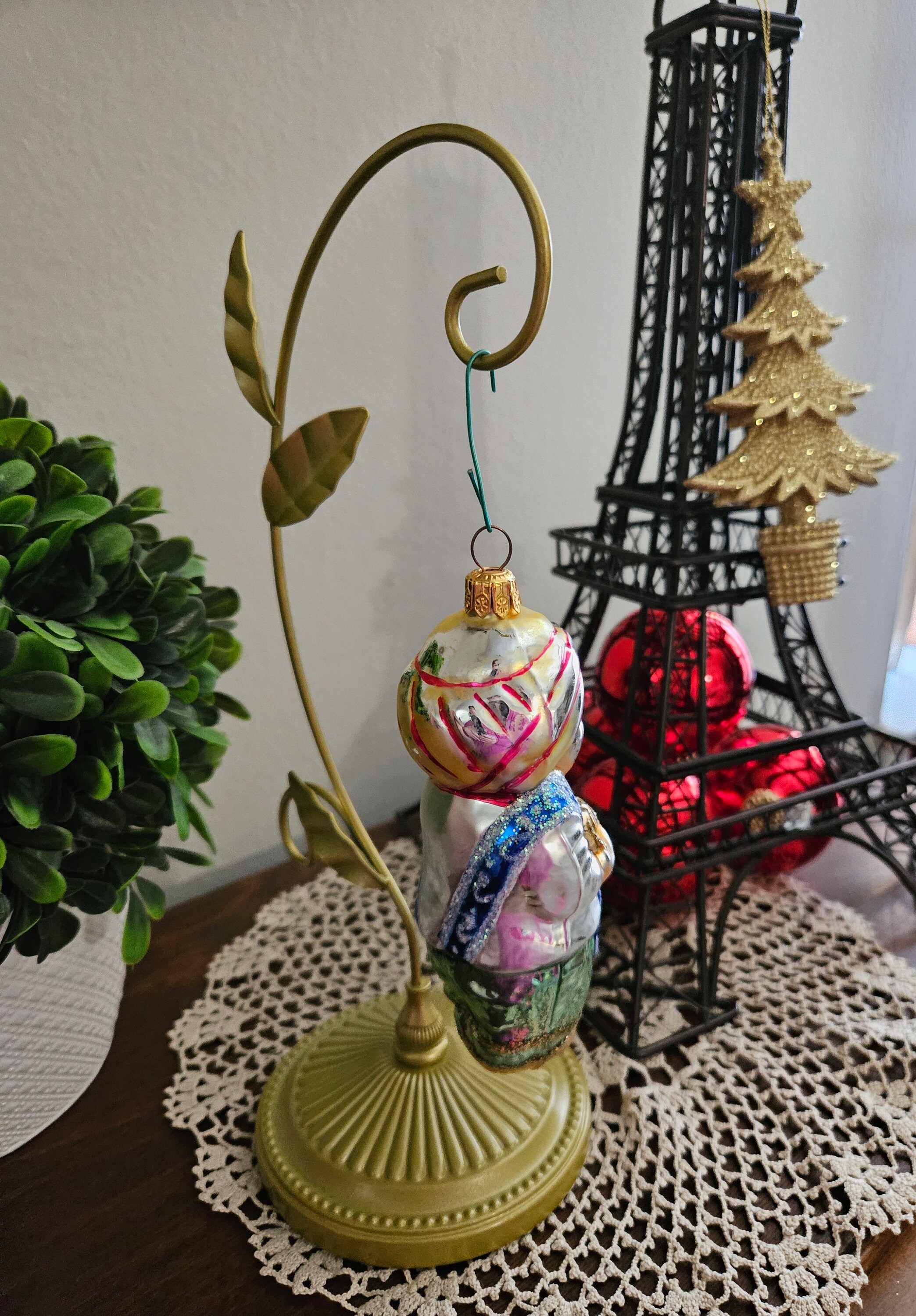 Vintage Hand Blown Glass Ornament Calik's Polish Artistry Aladdin Tree ...