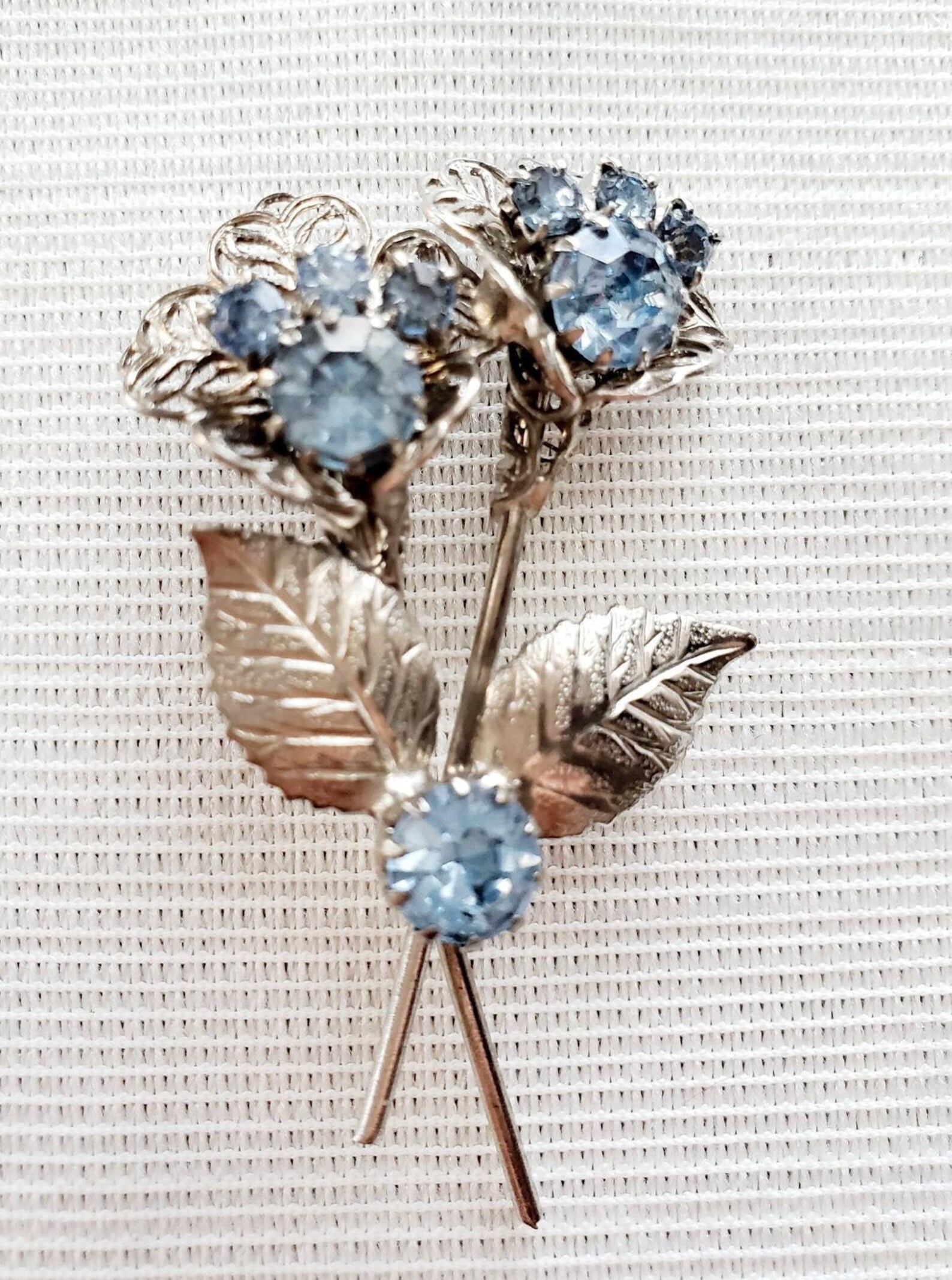 Blue Rhinestone Brooch Vintage Rhinestone Brooch Vintage - Etsy