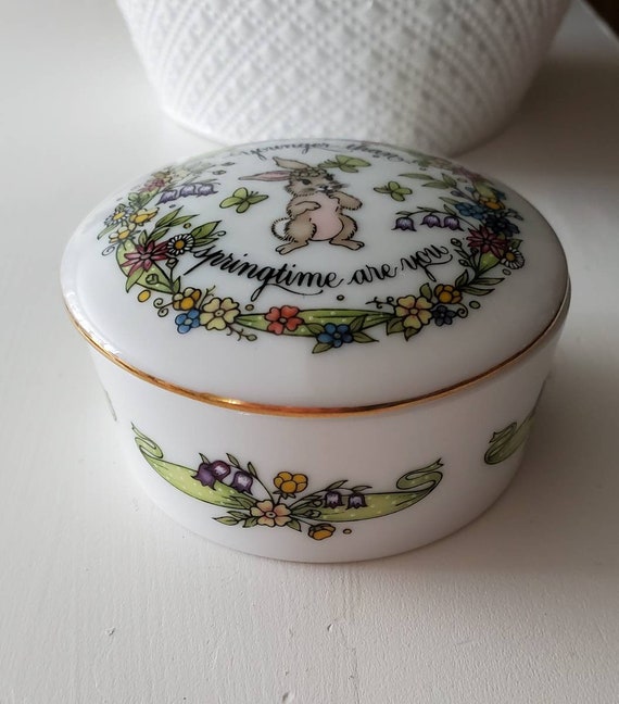 Vintage Franklin Porcelain songs of Love Music Box - Etsy