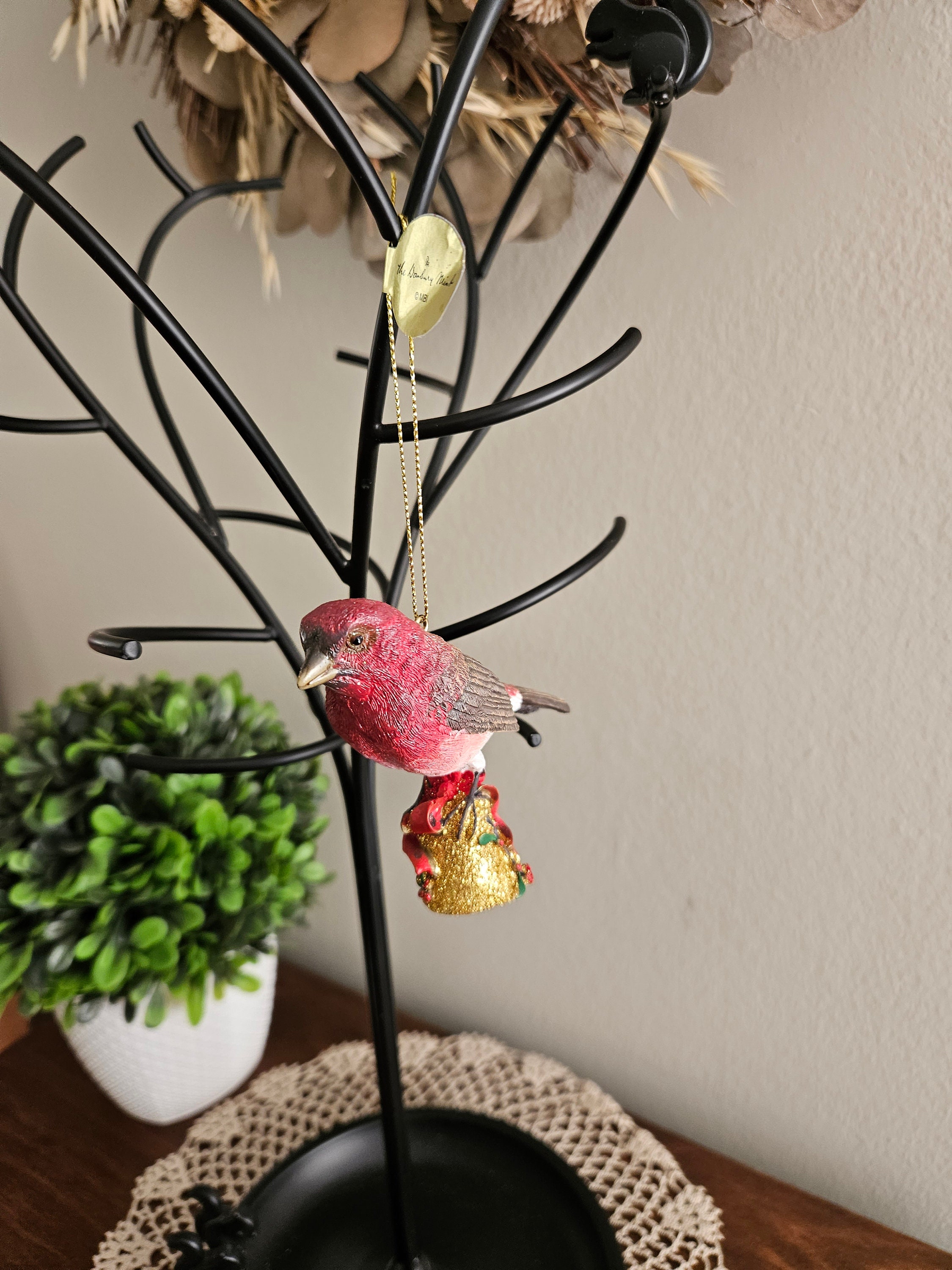 Vintage Danbury Mint Purple Finch Songbird Ornament Purple Finch Bird ...