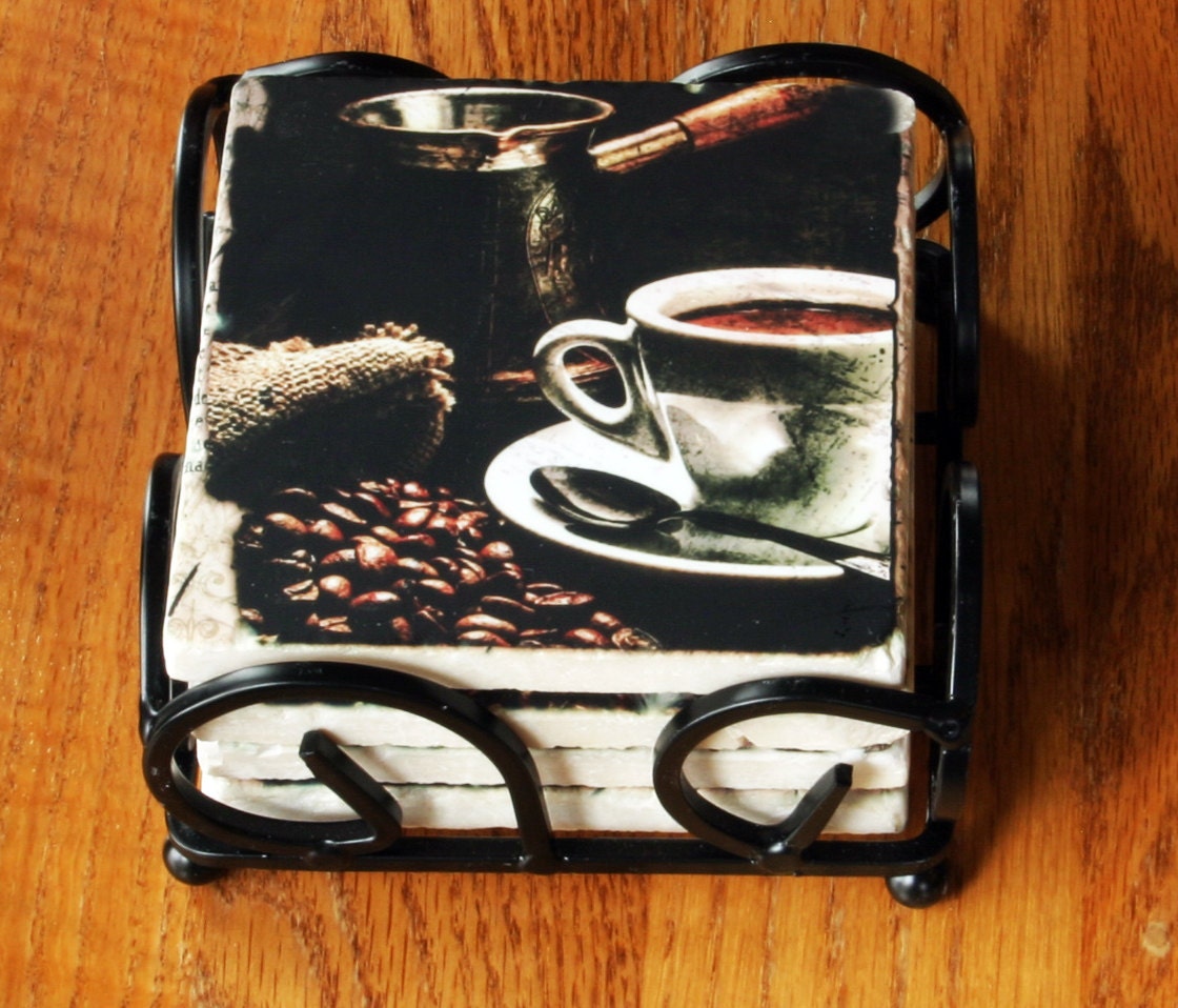 Wonderful Sublimated Marble Coaster With 4 Different Coffee - Etsy