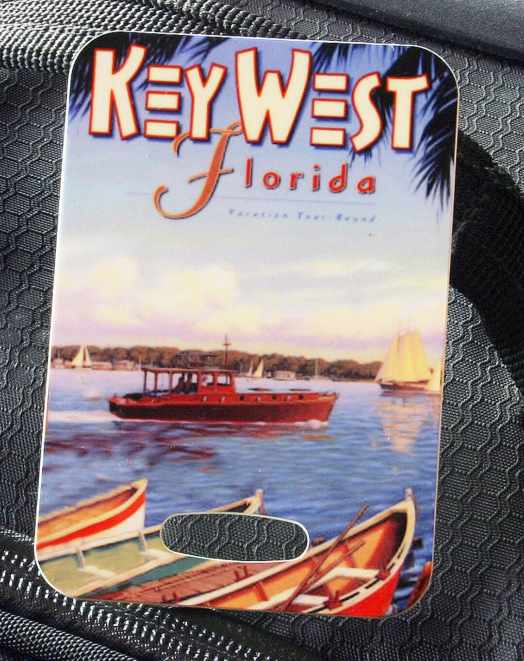 A Set of 2 Luggage Tags Featuring Key West Florida Retro Travel Poster ...