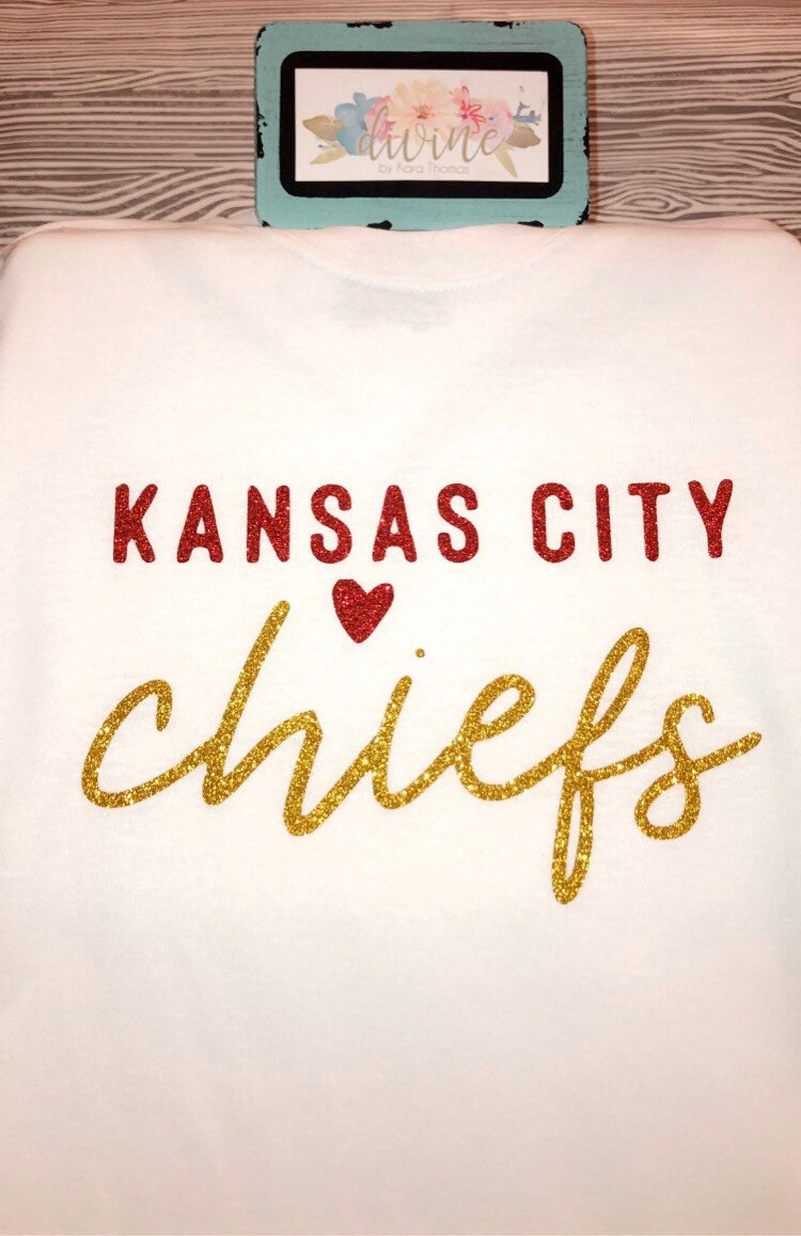 Kansas City Chiefs Glitter Shirt / Kansas City Chiefs Shirt / - Etsy