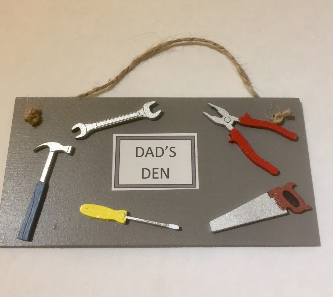 DAD'S DEN Hanging Plaque/sign Fathers Day - Etsy