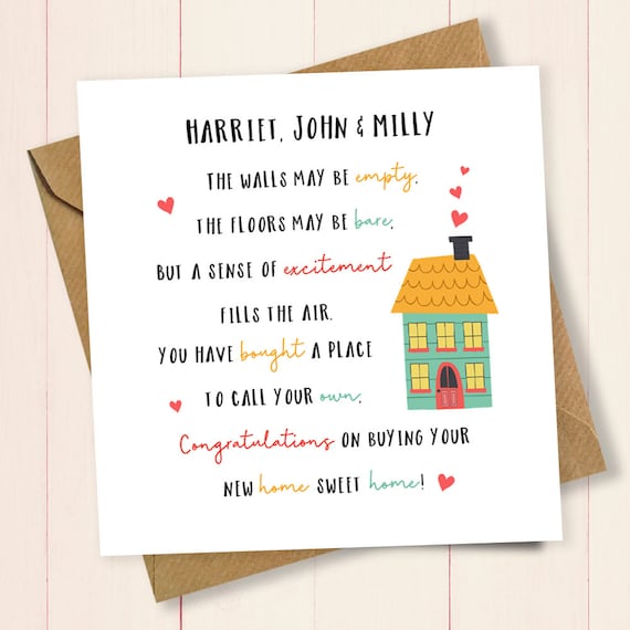 Poems House Warming Card Amazon.com: Housewarming Card, Witty