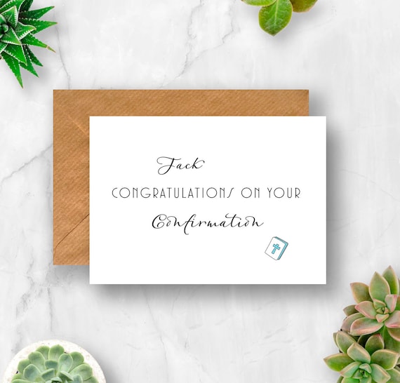 Congratulations On Your Confirmation Cards