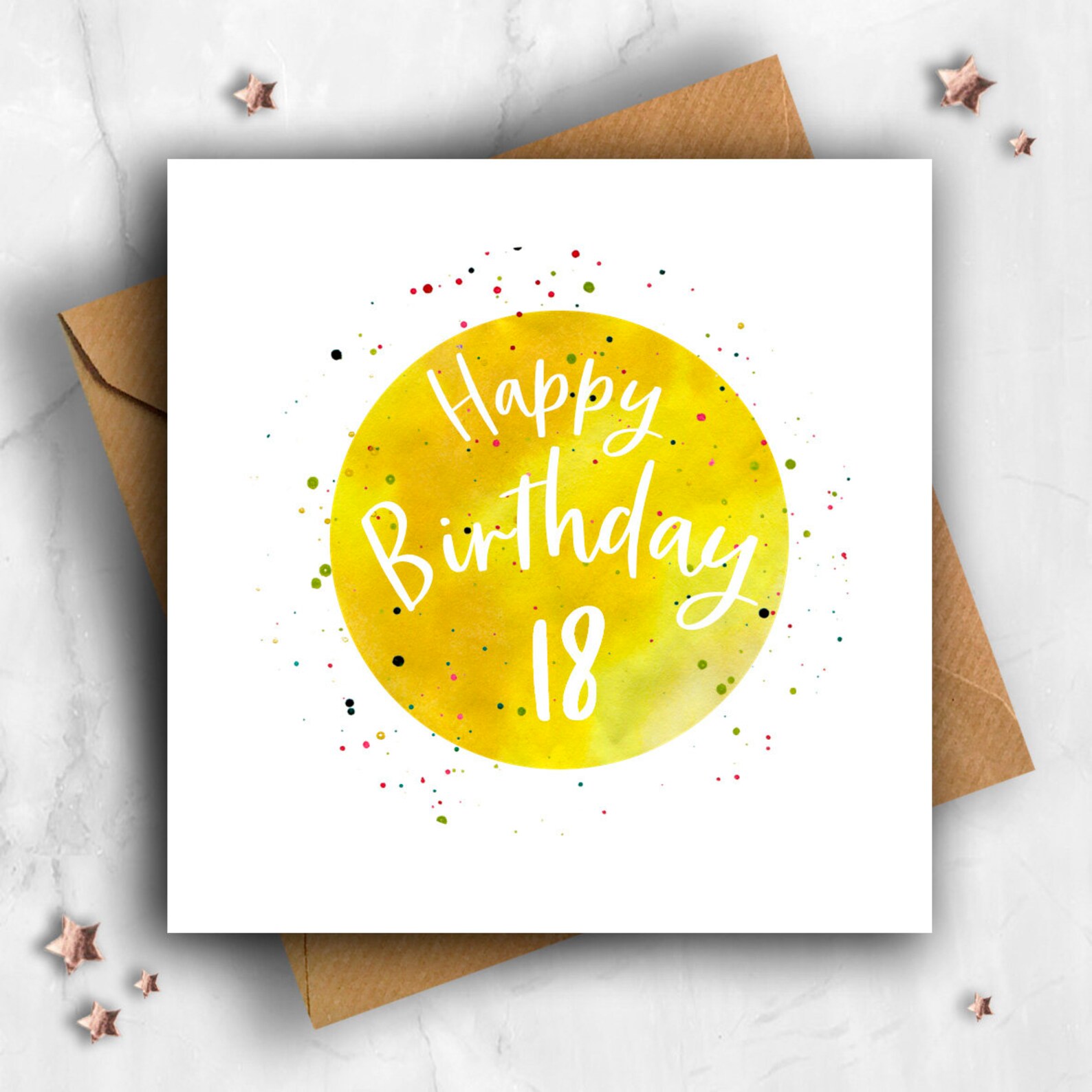 Personalised Circle Happy Birthday 18 Card 18th Birthday - Etsy