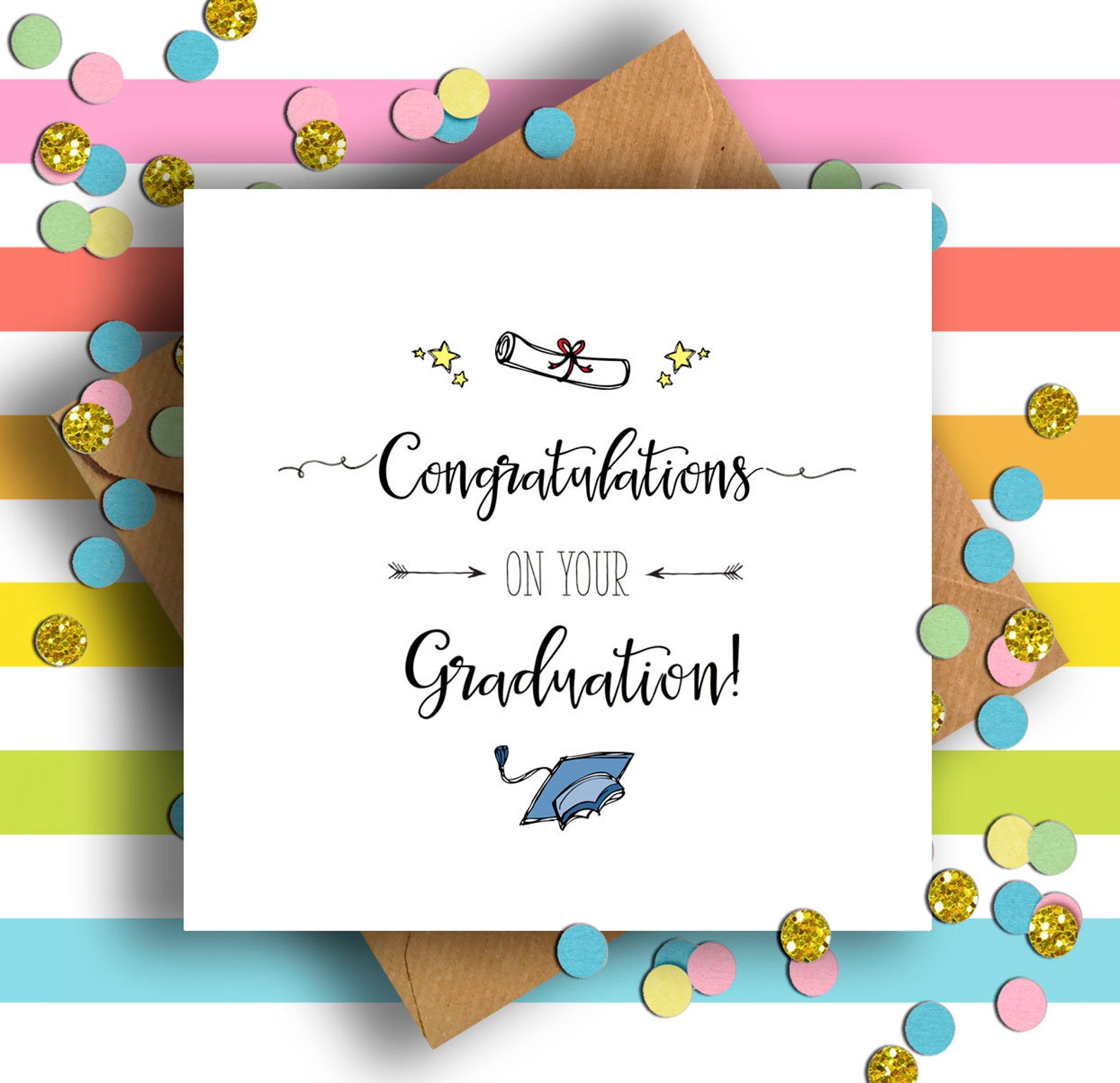 Congratulations On Your Graduation Card | Etsy