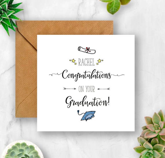 Personalised Congratulations on Your Graduation Card | Etsy