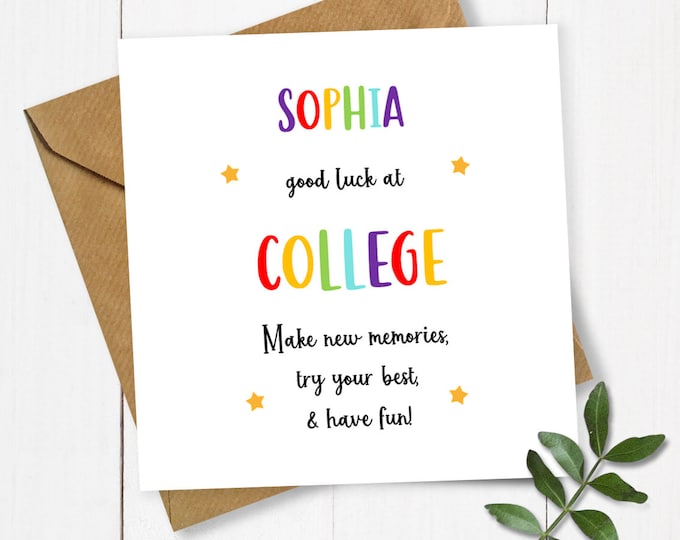 Going to College Card - Personalised Congratulations You're Going to ...