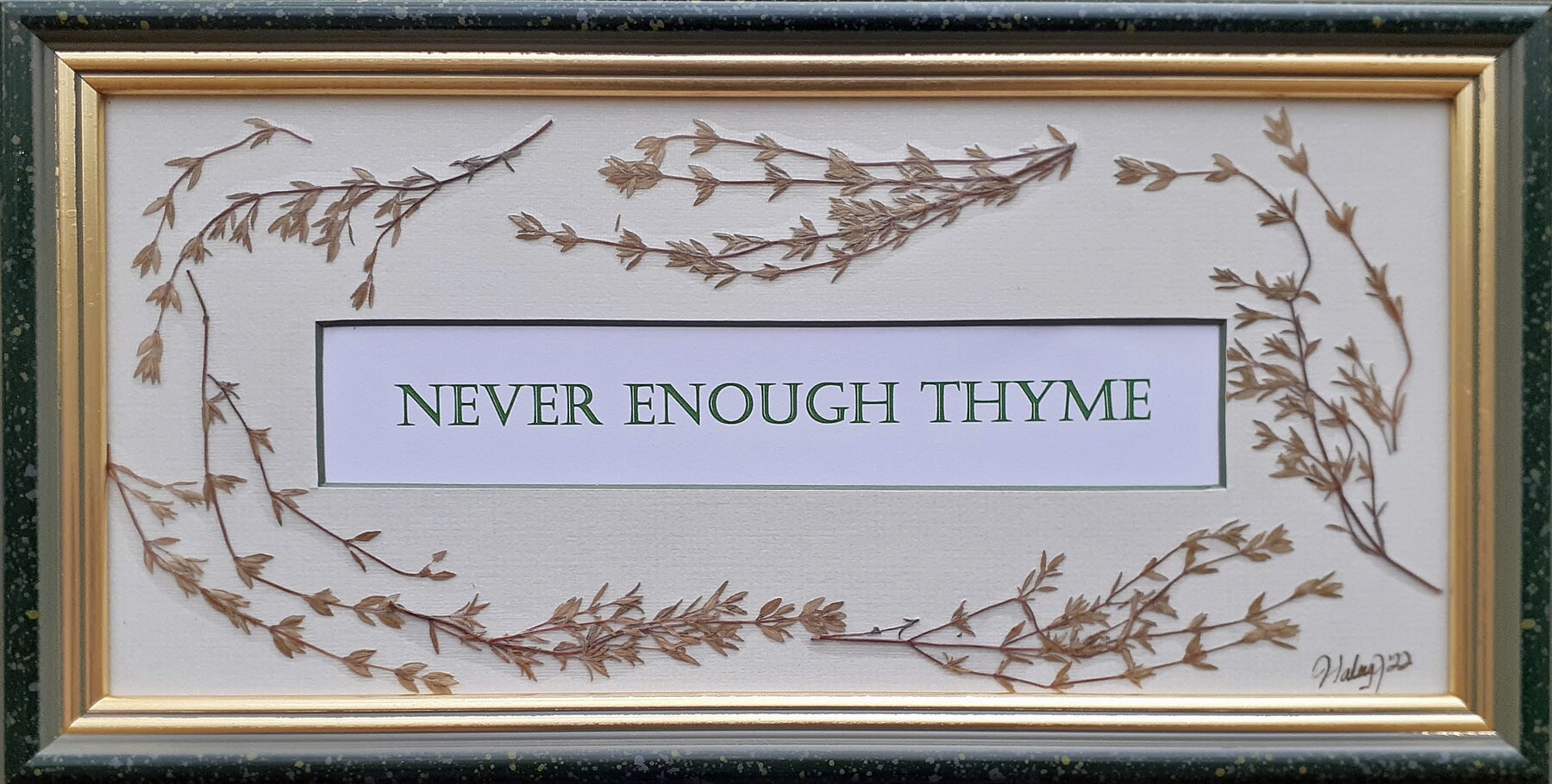 Framed print titled Never Enough Thyme - munimoro.gob.pe