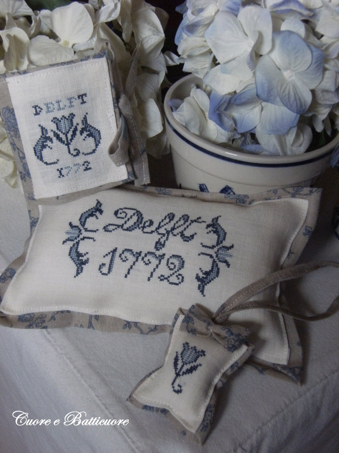 Chart DELFT 1772 With Tutorial to Make a Set-embroidery - Etsy
