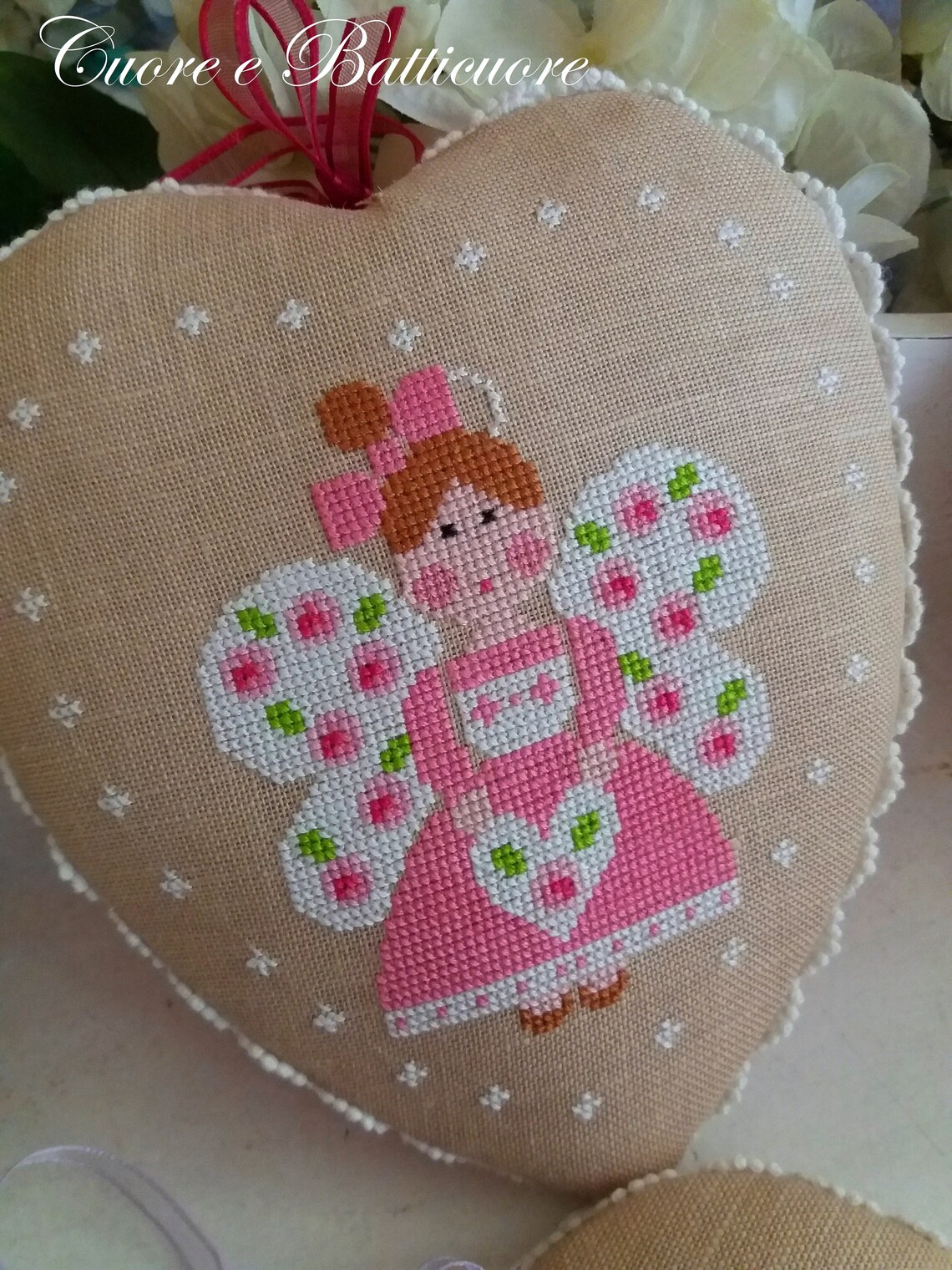 Chart Primavera Con Gli Angeli (including Heart Pinkeep Tutorial in ...