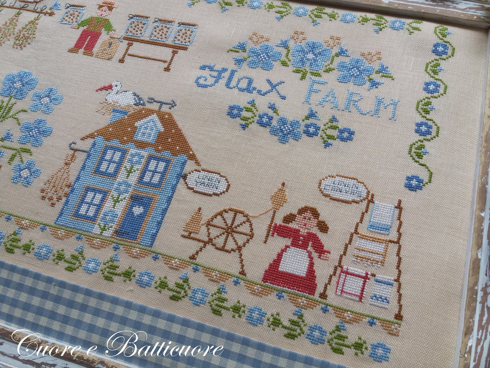 Chart Flax Farm including English Italian and French - Etsy