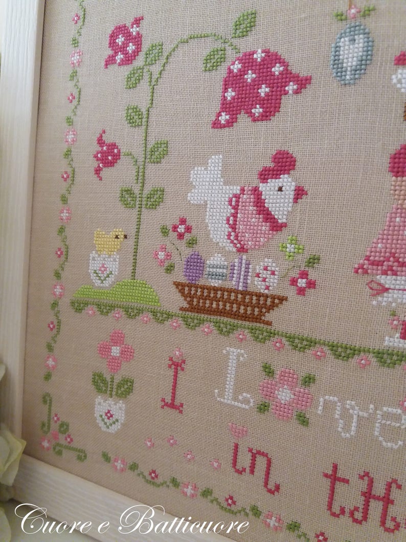 Chart Easter in the Sun including Inscription in English | Etsy