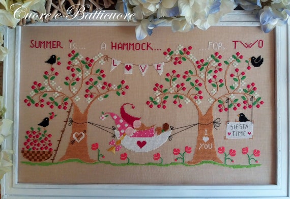 Chart Un'amaca in Due including Inscription in English - Etsy UK