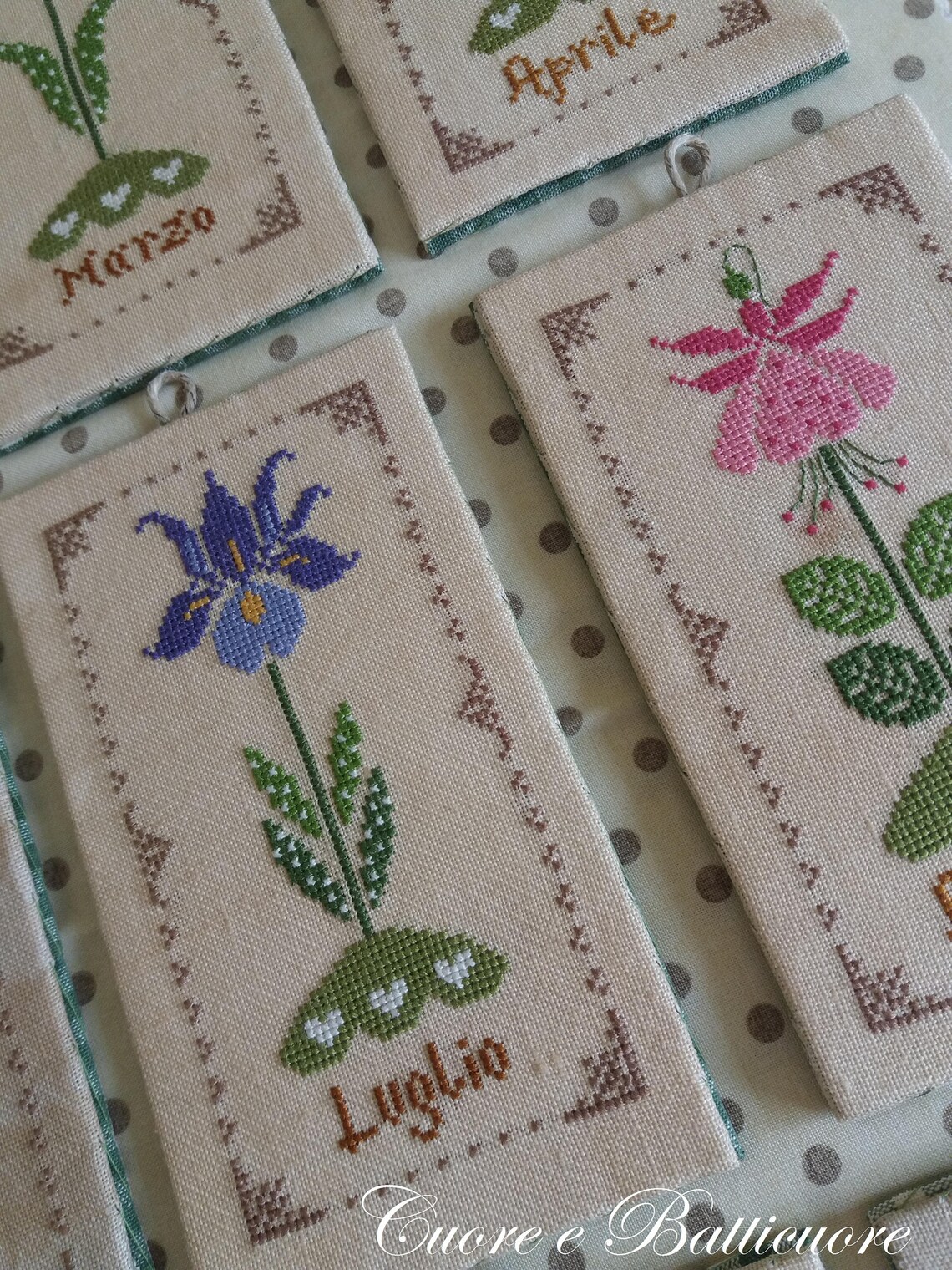 Chart Un Anno in Fiore with Names of the Months in Italian - Etsy