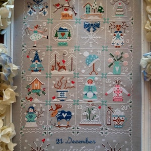 Chart Shabby Winter Calendar (including Inscription in English, French ...