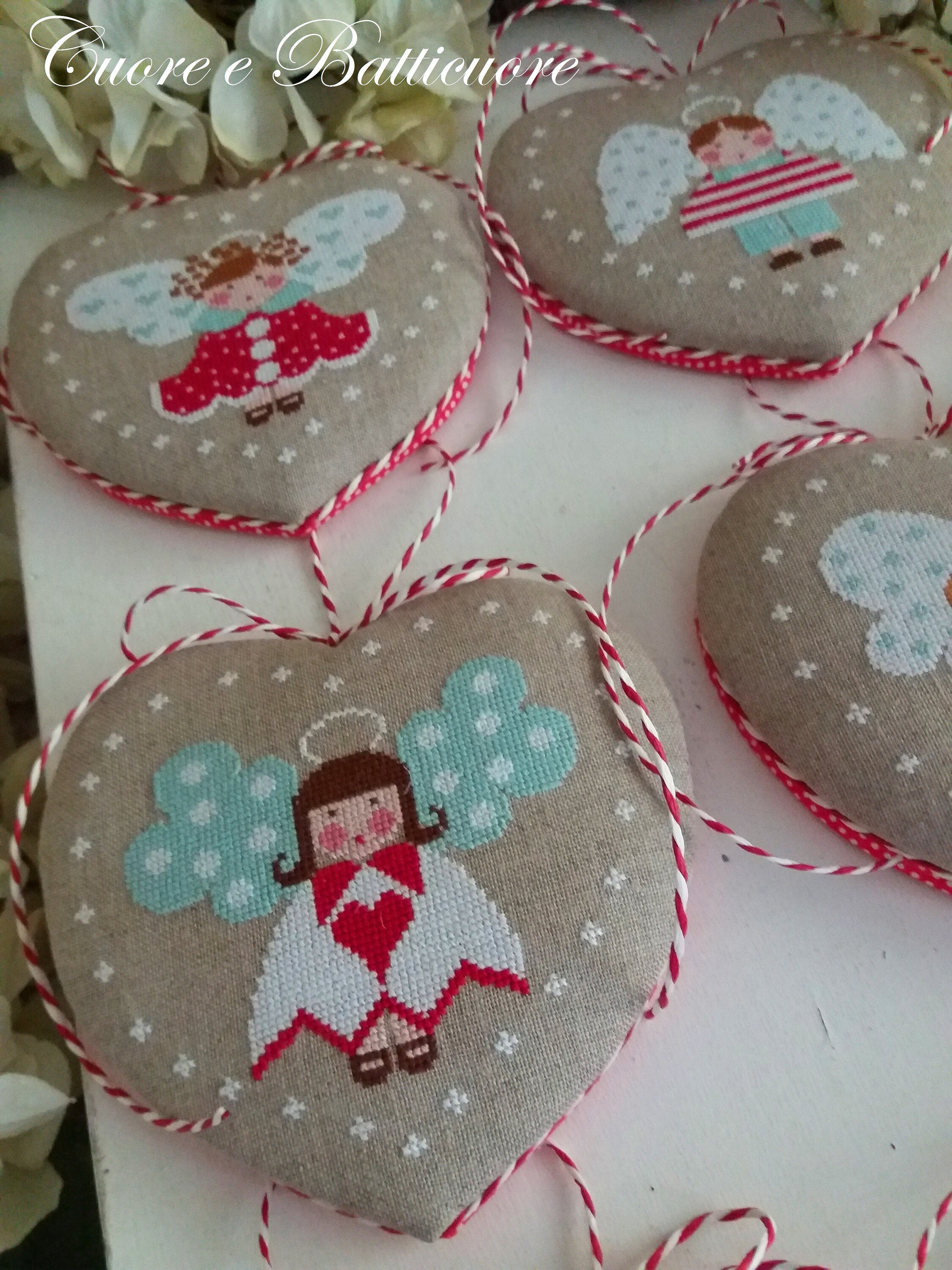 Chart Cuore D'angelo including Heart Pinkeep Tutorial in - Etsy UK