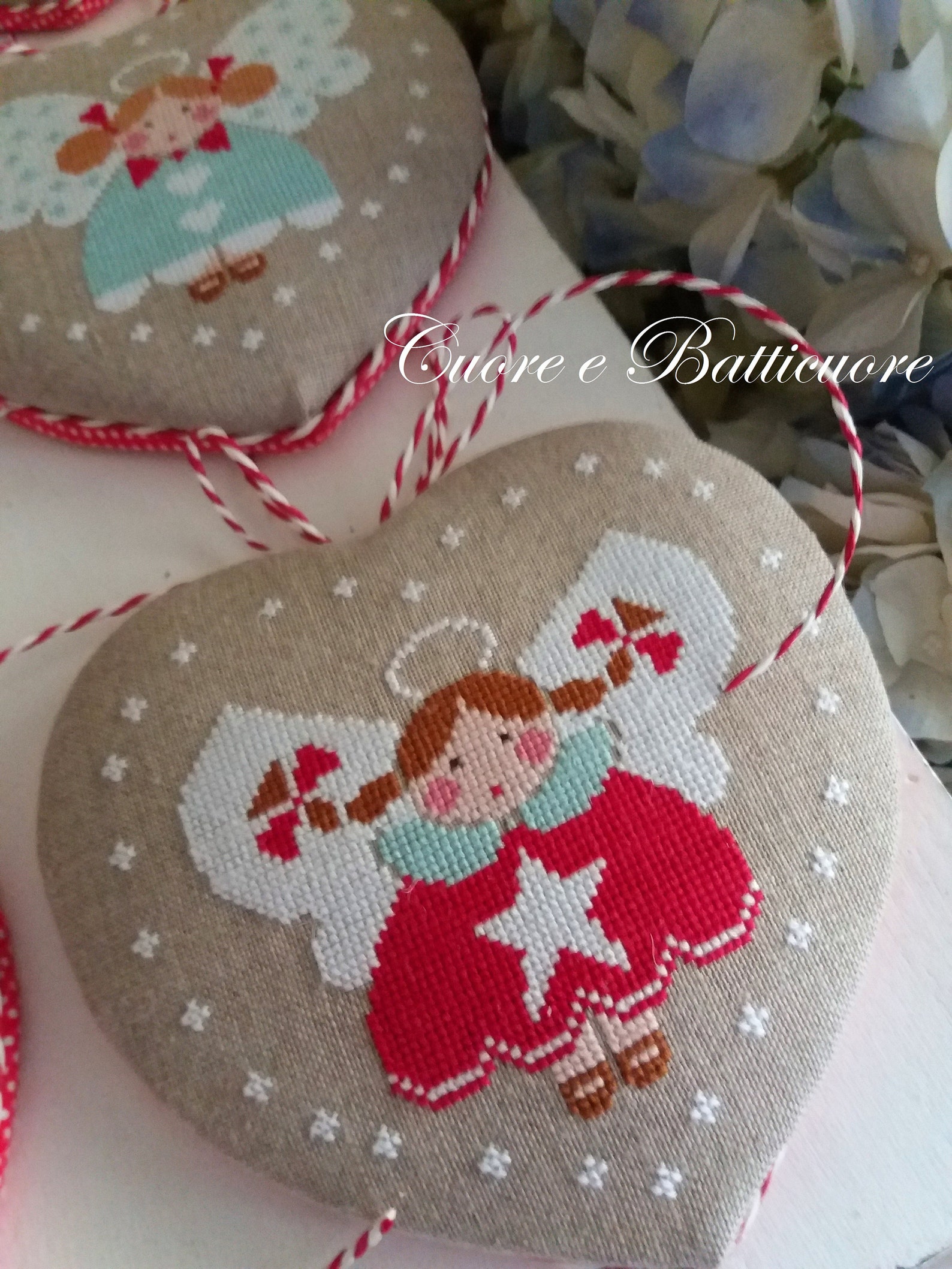 Chart Cuore D'angelo including Heart Pinkeep Tutorial in - Etsy