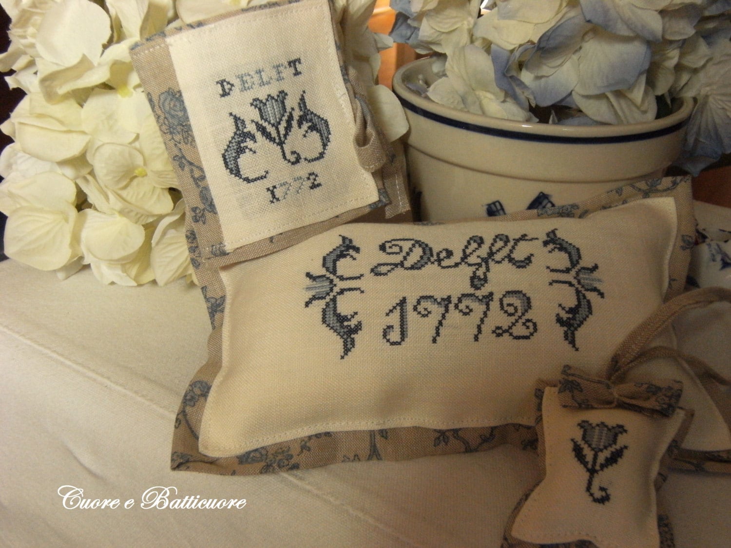 Chart DELFT 1772 With Tutorial to Make a Set-embroidery - Etsy