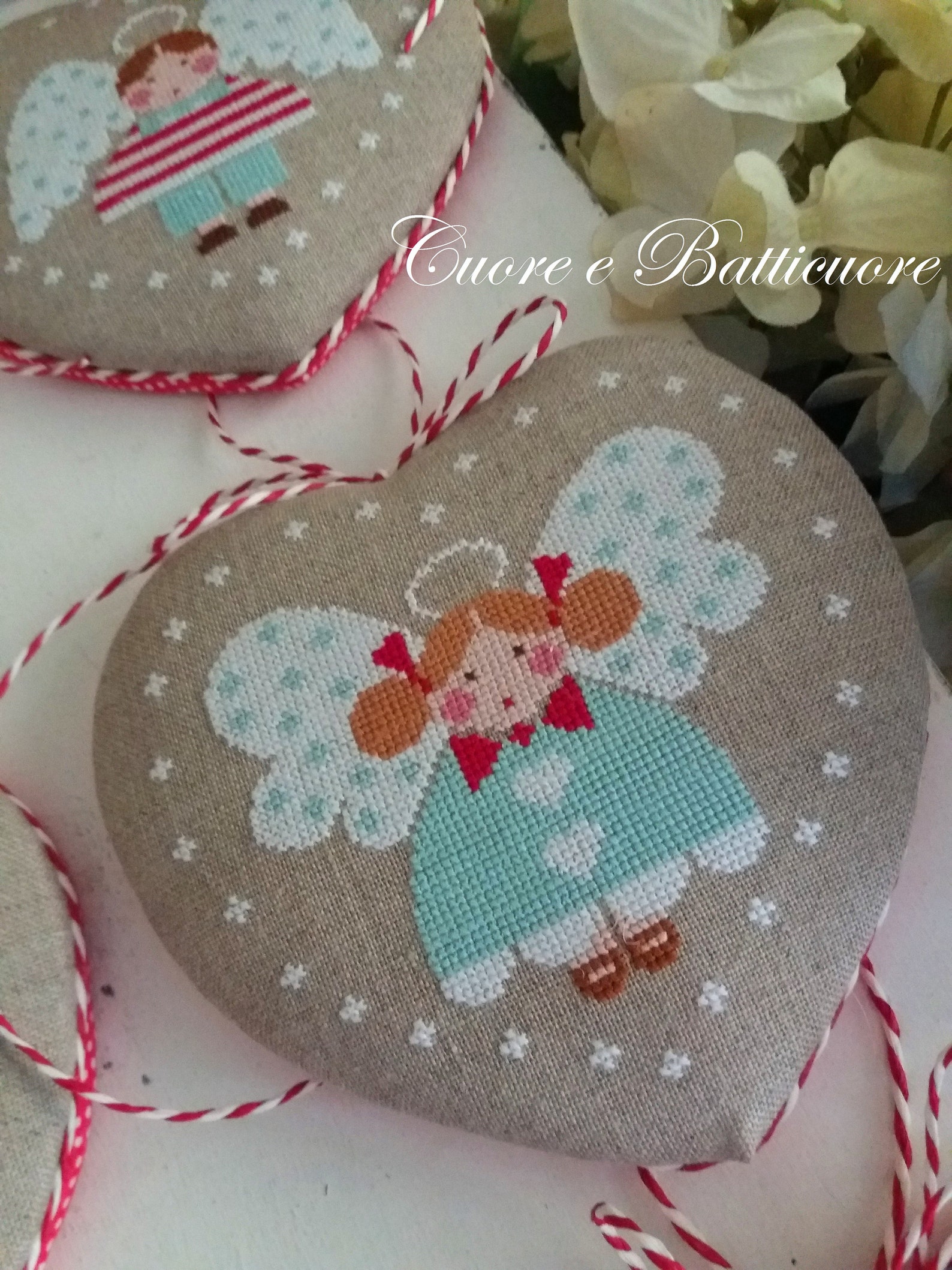 Chart Cuore D'angelo including Heart Pinkeep Tutorial in - Etsy