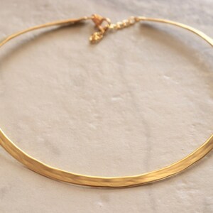 Ancient Greek Goddess LETO Hammered Gold Cuff Choker Necklace - Made in ...