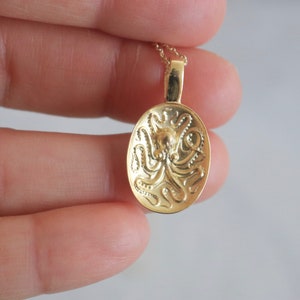 CUSTOM MADE to Order - Solid 14K Gold Ancient Greek Minoan OCTOPUS ...
