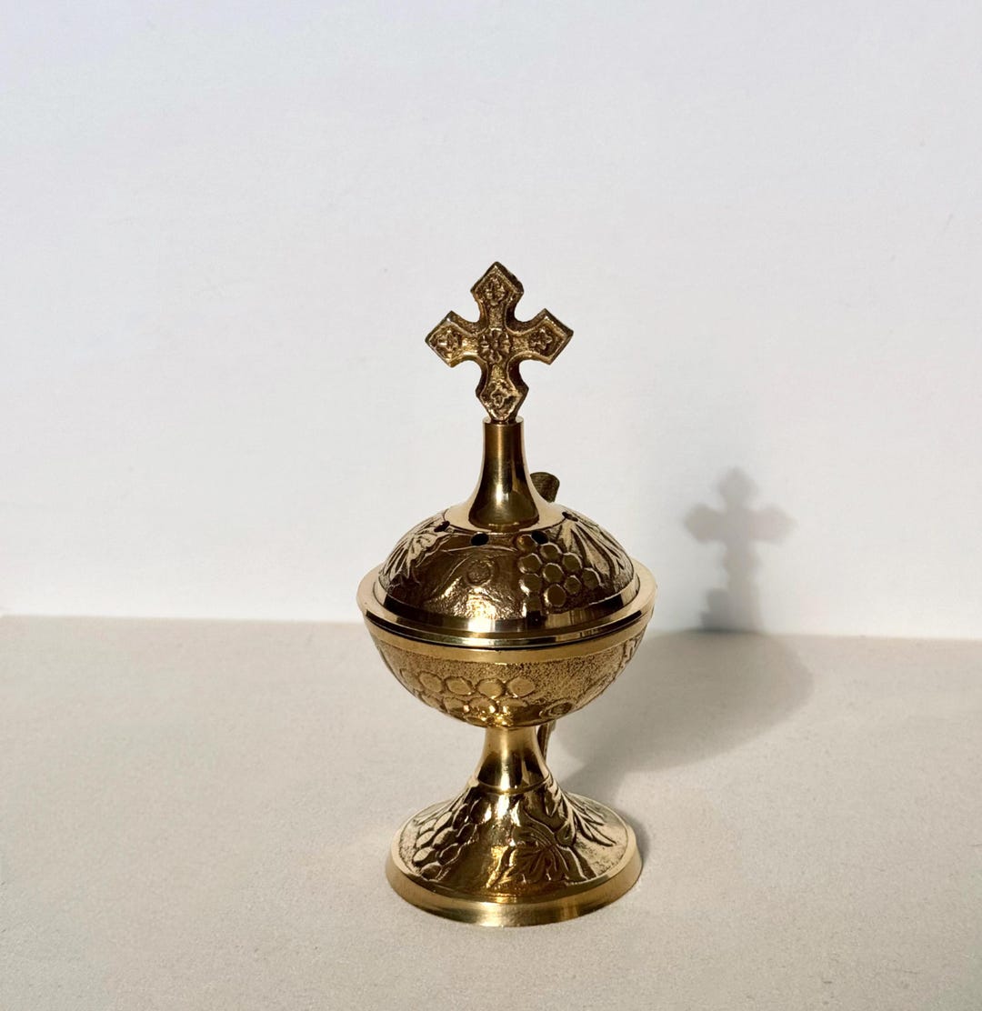 Bronze Byzantine Greek Orthodox Incense Burner - Home Decor - Made in ...