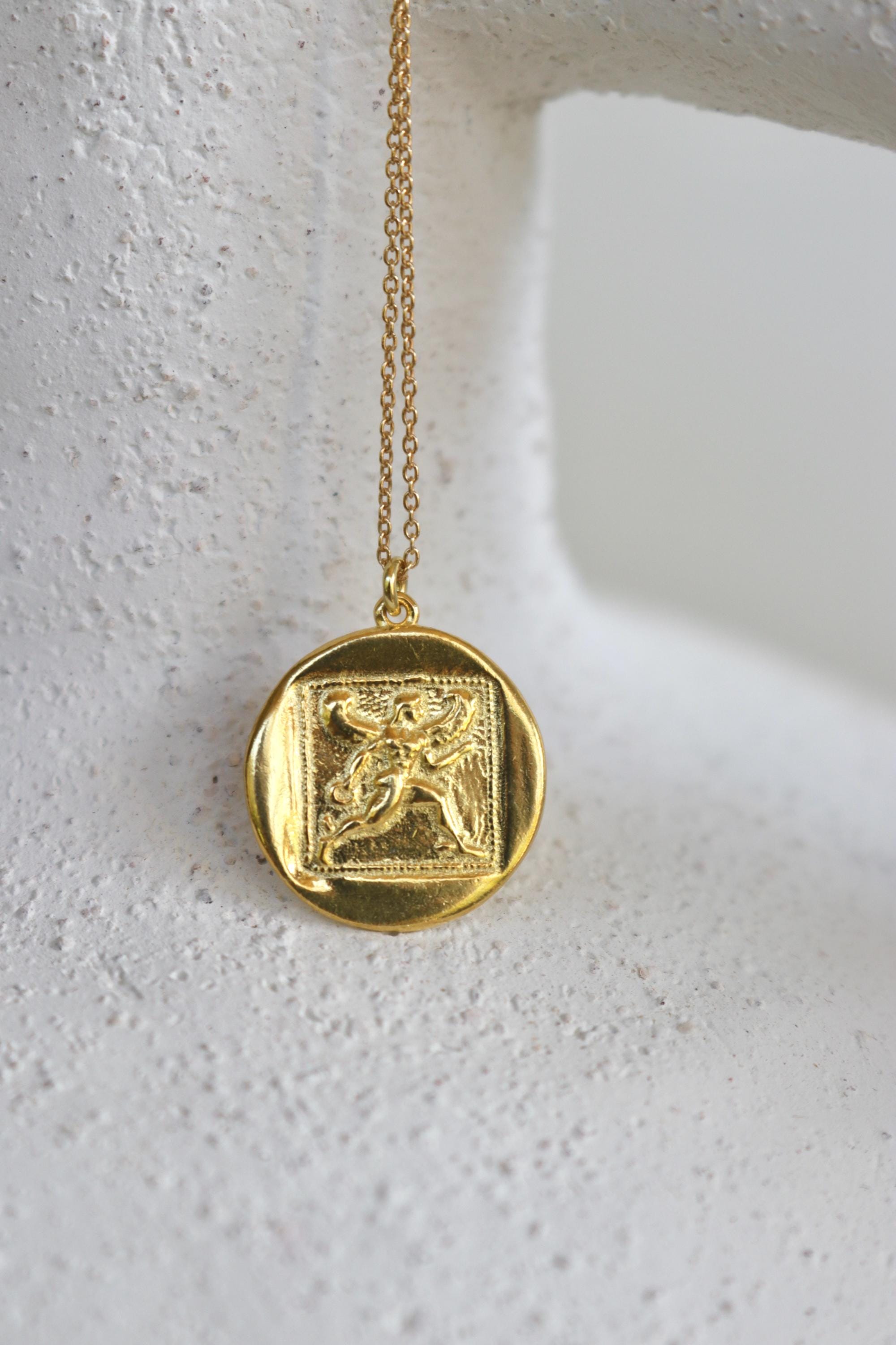 Ancient Greek DIONYSUS God of Wine Coin Necklace - Made in Greece - Etsy