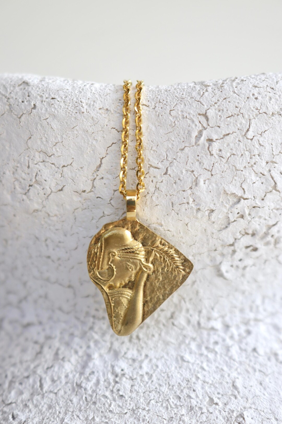 18K Gold Vermeil Ancient Greek Minoan Saffron Gatherers Coin Medallion ...