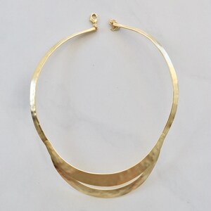 Ancient Greek Goddess HELENE Hammered Gold Cuff Choker Necklace - Made ...