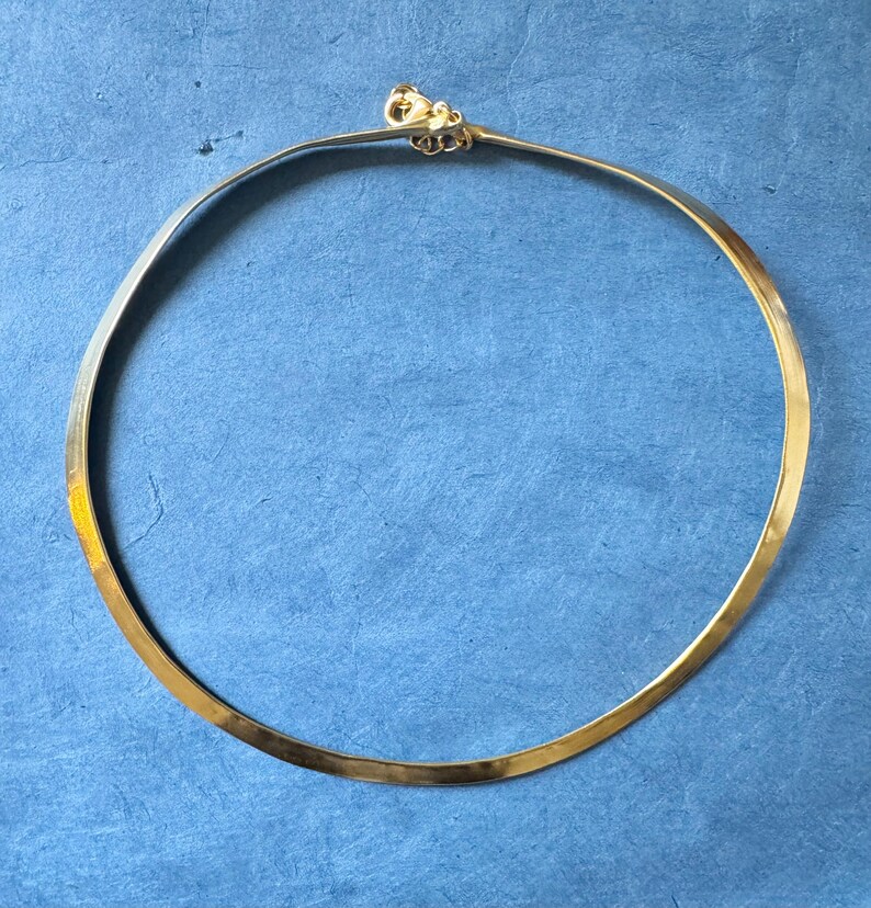 Ancient Greek Goddess LETO Hammered Gold Cuff Choker Necklace - Made in ...