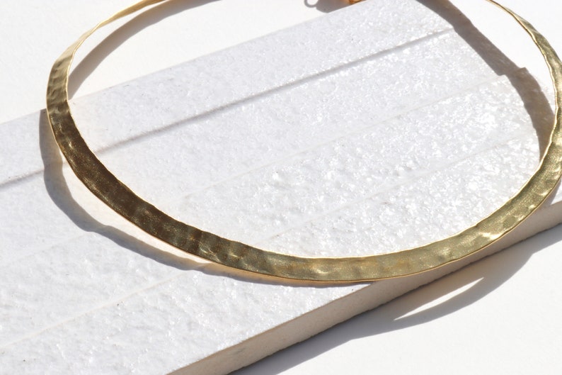 Ancient Greek Goddess LETO Hammered Gold Cuff Choker Necklace - Etsy