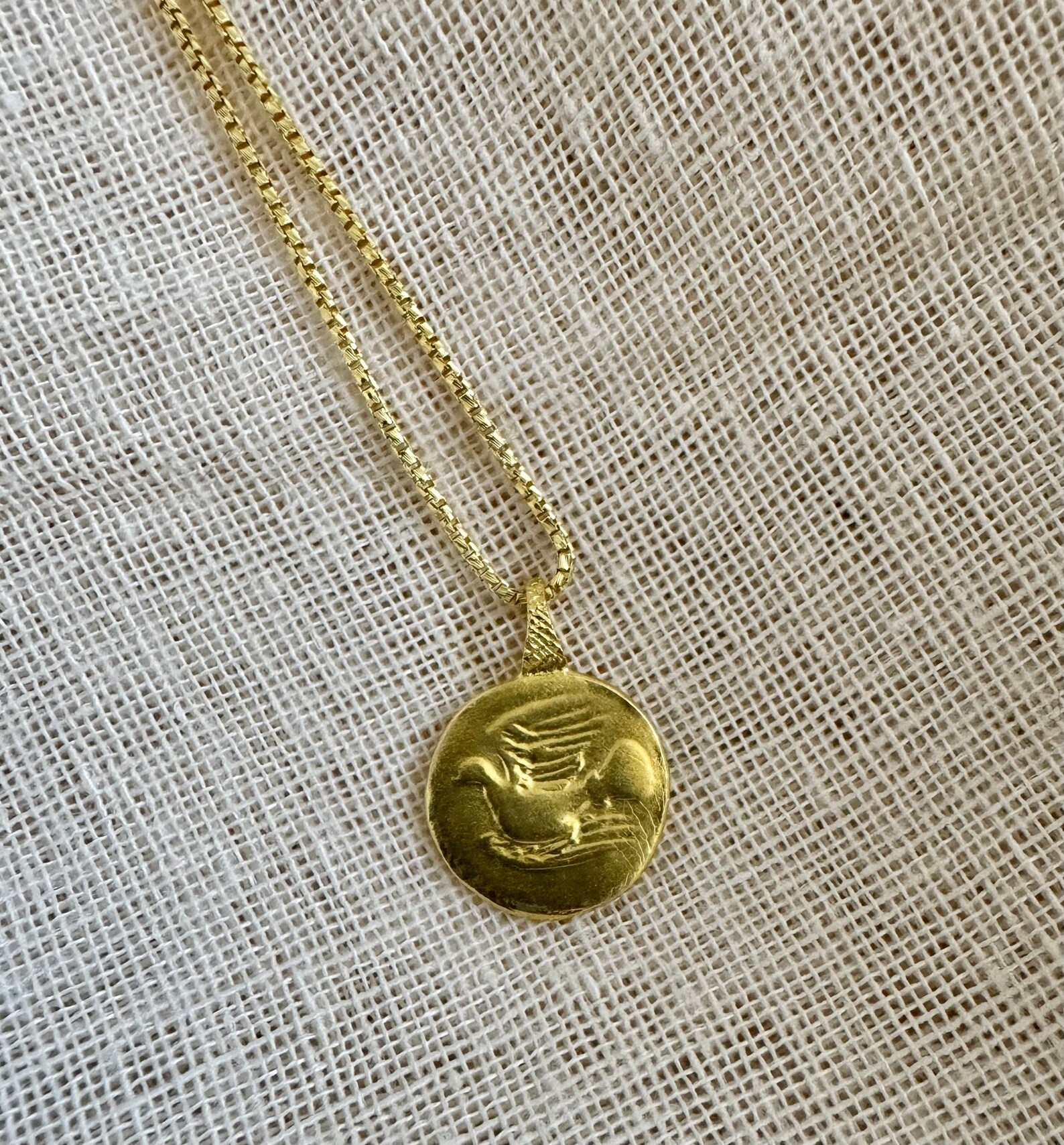 Ancient Greek PERISTERI Aphrodite Dove & Griffin Coin Necklaces - Made ...