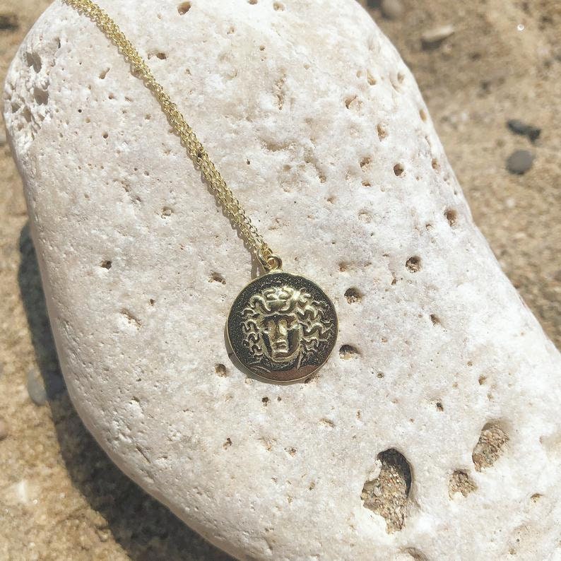 Ancient Greek Medusa Medallion Necklaces - Etsy Australia