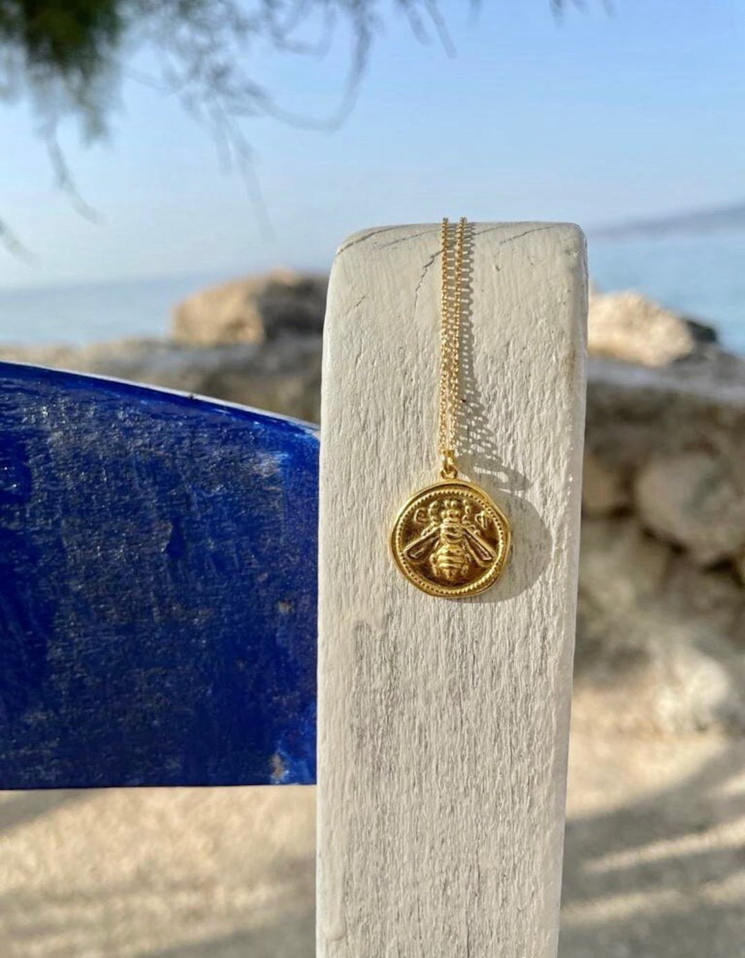 MADE to ORDER 14K Solid Gold Ancient Greek MELISSAE Sacred Bee Goddess ...