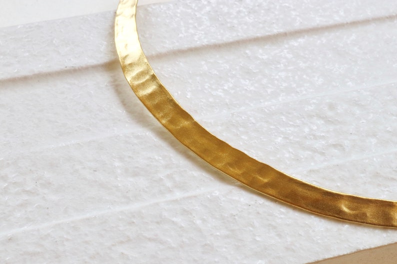 Ancient Greek Goddess LETO Hammered Gold Cuff Choker Necklace | Etsy