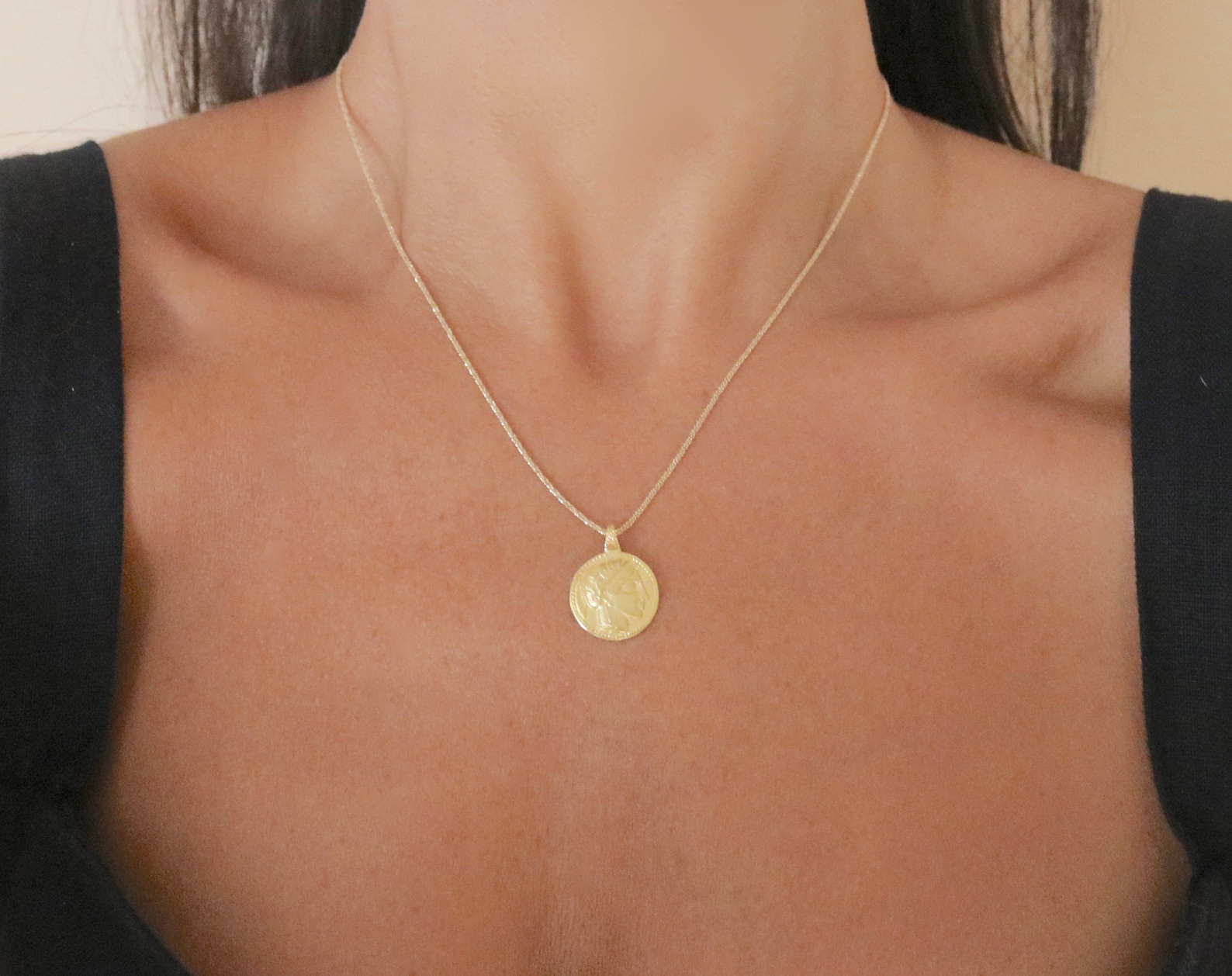 Ancient Greek Goddess Athena & Owl Reversible Coin Necklace - Made in ...