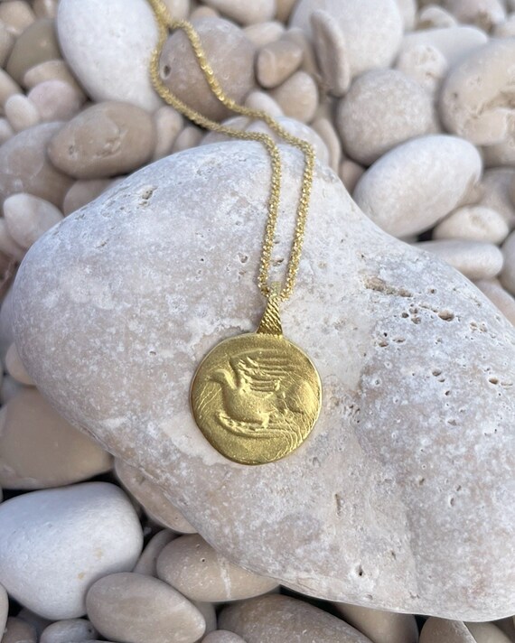 Ancient Greek PERISTERI Aphrodite Dove Medallion Coin | Etsy