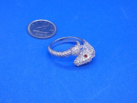 Judith Ripka Snake Bypass With CZ Accents 925 Sterling Silver | Etsy