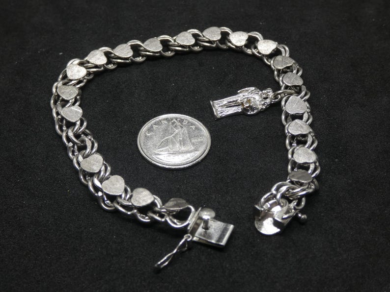 2 LEFT Starter Charm Bracelets Vintage 925 Sterling Silver With Figure ...