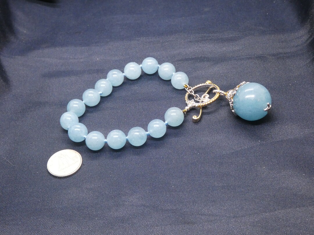 Michael Valitutti Gems En Vogue Aqua Blue Chalcedony Bracelet - Etsy