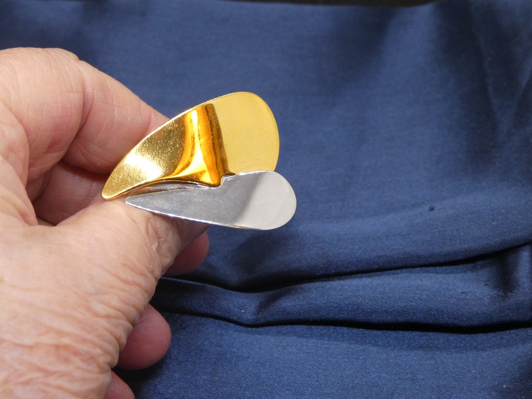 RLM Studio Two-tone Heart Ring: Sterling Silver & Brass, Size 7 - Etsy