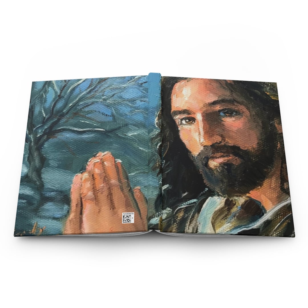 Jesus Art Prayer Journal , Christ Praying Cover on Personal Journal ...