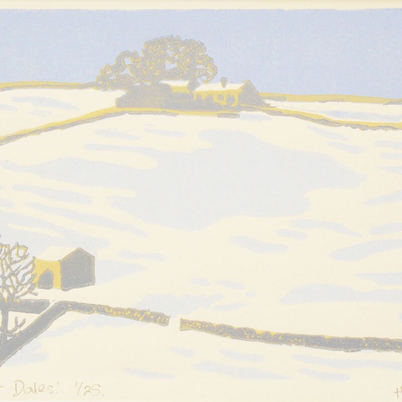 Linocut Landscape - Etsy