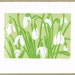 Snowdrops art Snowdrops print Snowdrops linocut print | Etsy